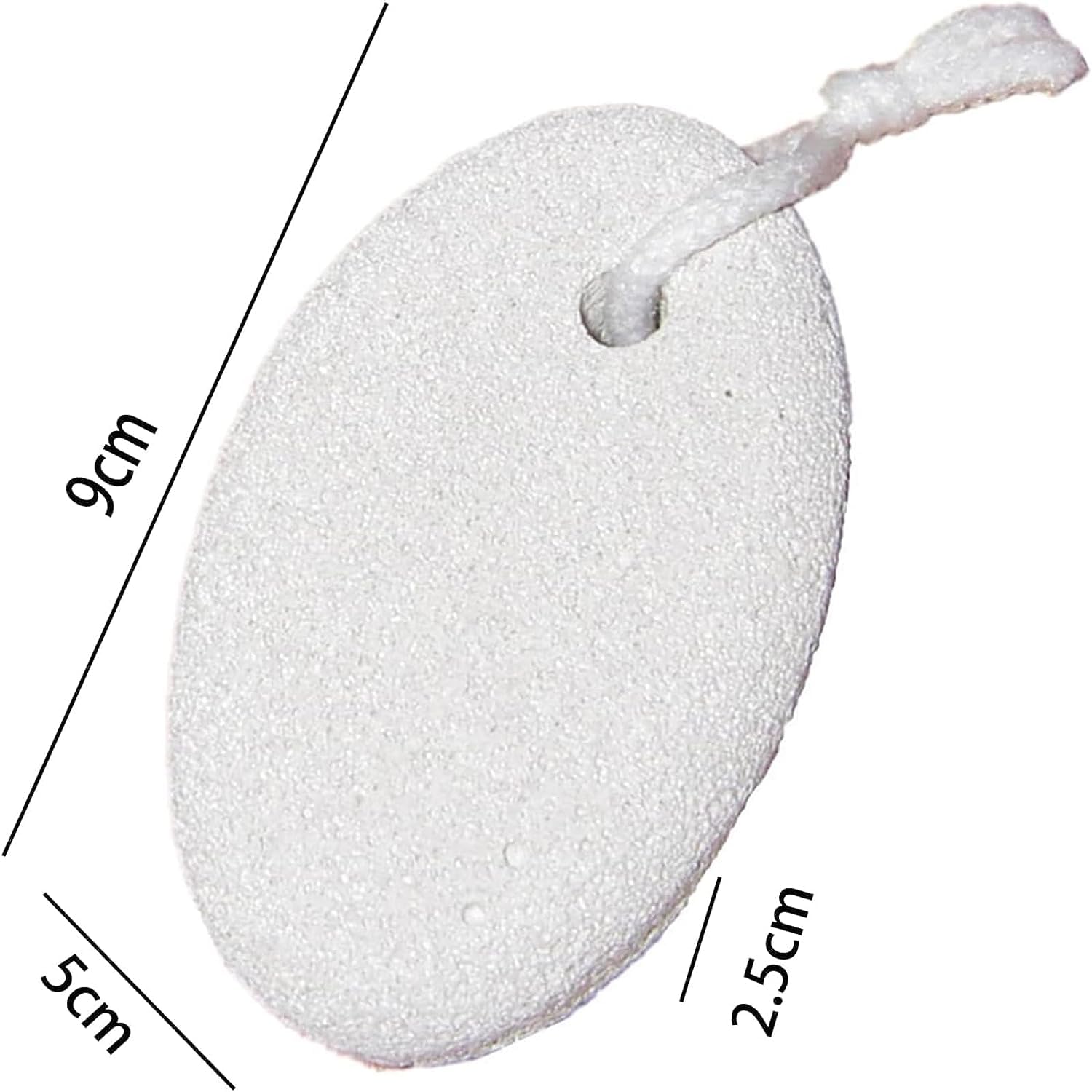 Natural Pumice Stone for Feet - 2 Pack of Foot Pumice Stones for Callus Remover, Exfoliating and Cleaning - Pedicure Tool with Handle and Rope for Hanging in Shower