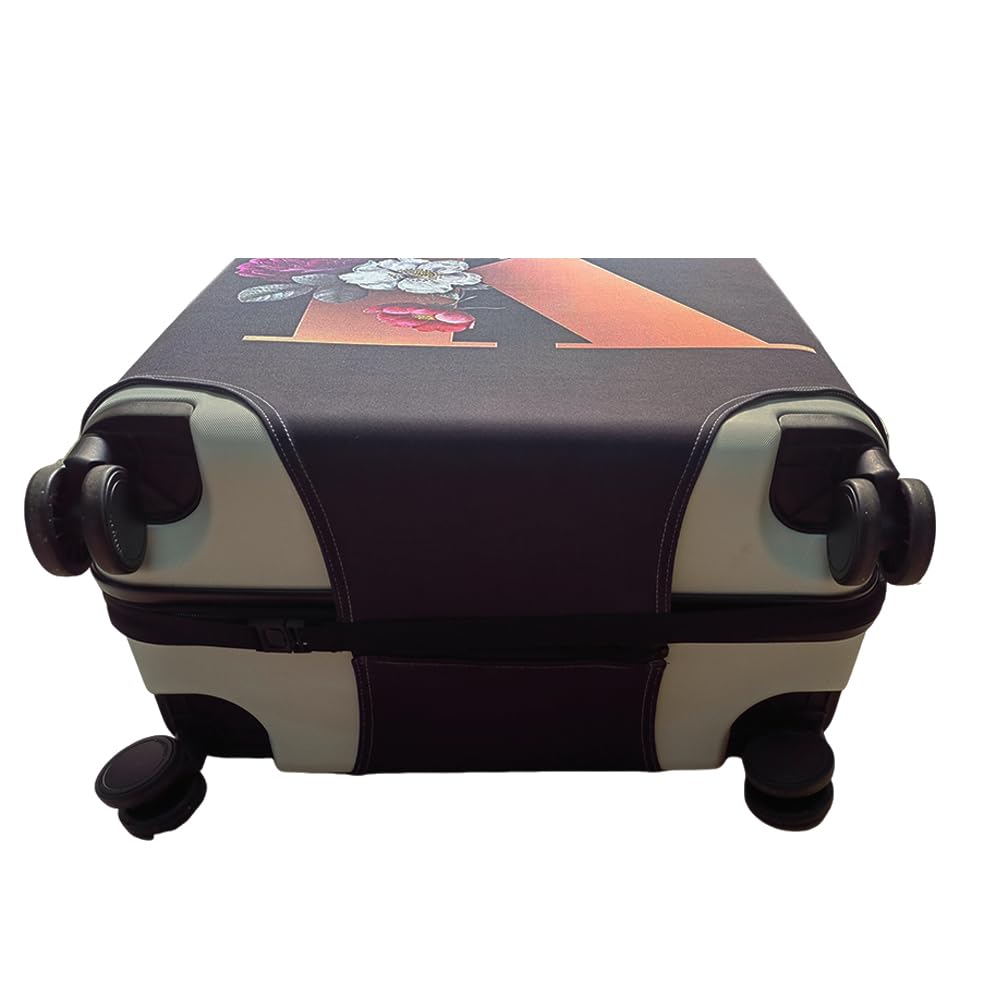 WUJIAONIAO Stretch Printed Suitcase Cover Washable Luggage Protector Fits 18-32 Inch Luggage Letter pattern (S (for 18-20 inch luggage), Letter J)