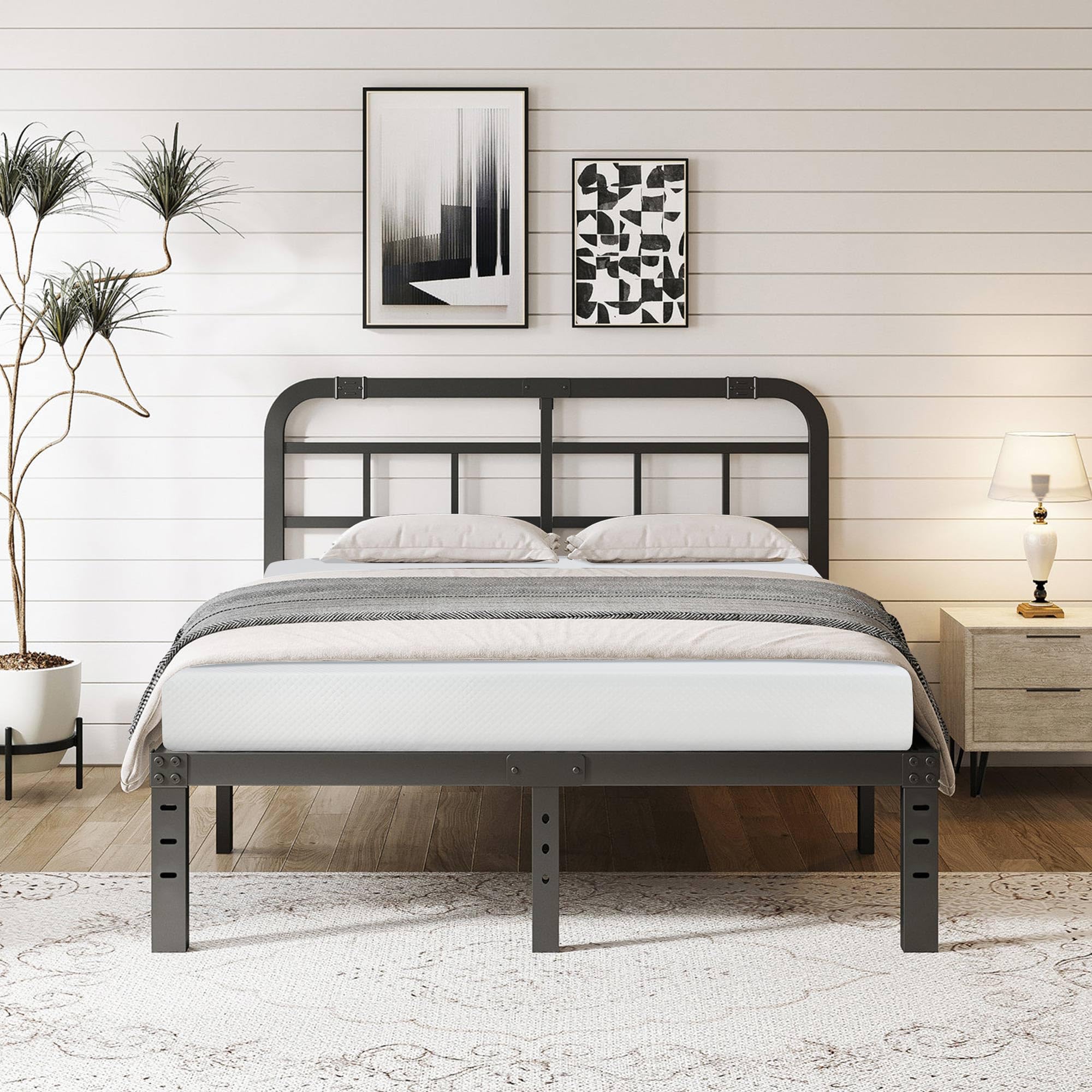 Full Size Mattress, 5/6/8/10 Inch Hybrid Full Mattress with Breathable Soft Cover for a Comfortable Sleep & Pressure Relief, Certipur-Us Certified Fiberglass-Free Mattress in a Box, (Full, 5 Inch)