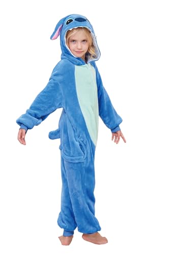AwesomeFit Girls Cosplay Costume Animal Pajamas Halloweem Sleepwear 5T Blue