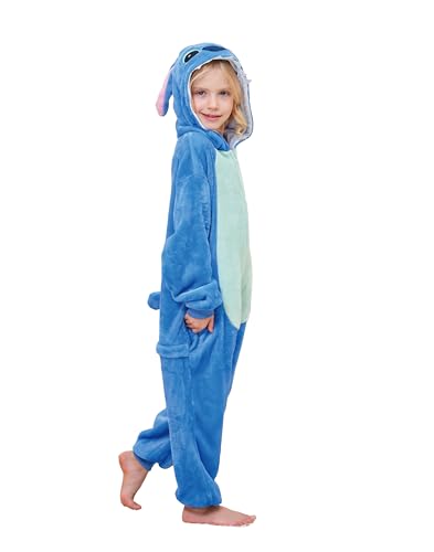 AwesomeFit Girls Cosplay Costume Animal Pajamas Halloweem Sleepwear 5T Blue