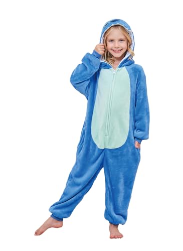 AwesomeFit Girls Cosplay Costume Animal Pajamas Halloweem Sleepwear 5T Blue
