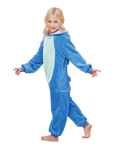 AwesomeFit Girls Cosplay Costume Animal Pajamas Halloweem Sleepwear 5T Blue