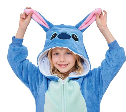 AwesomeFit Girls Cosplay Costume Animal Pajamas Halloweem Sleepwear 5T Blue