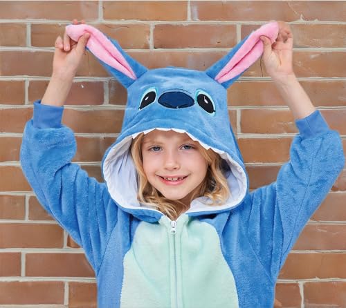 AwesomeFit Girls Cosplay Costume Animal Pajamas Halloweem Sleepwear 5T Blue