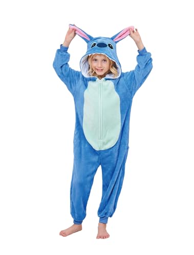 AwesomeFit Girls Cosplay Costume Animal Pajamas Halloweem Sleepwear 5T Blue