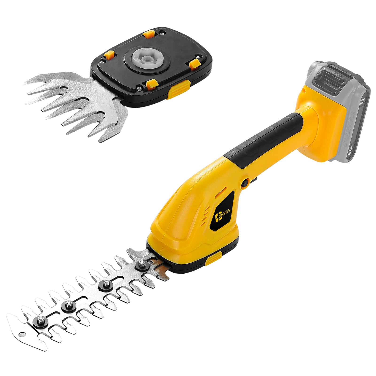 ohyes Cordless Hedge Trimmer Compatible with DeWALT 20v Max Battery 2 in 1 Grass Trimmer for Yard & Lawn(Battery not Included)