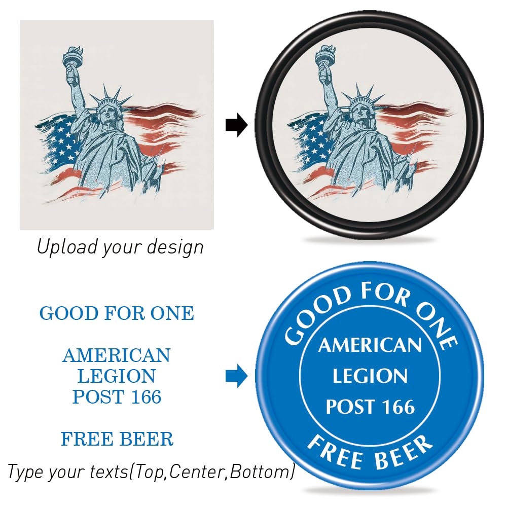 Nurlean 200-1000 Pieces Custom Plastic Chips Drink Tokens for bar, 37mm 1.45in,Imprinted with Your Personalized Logo and Text