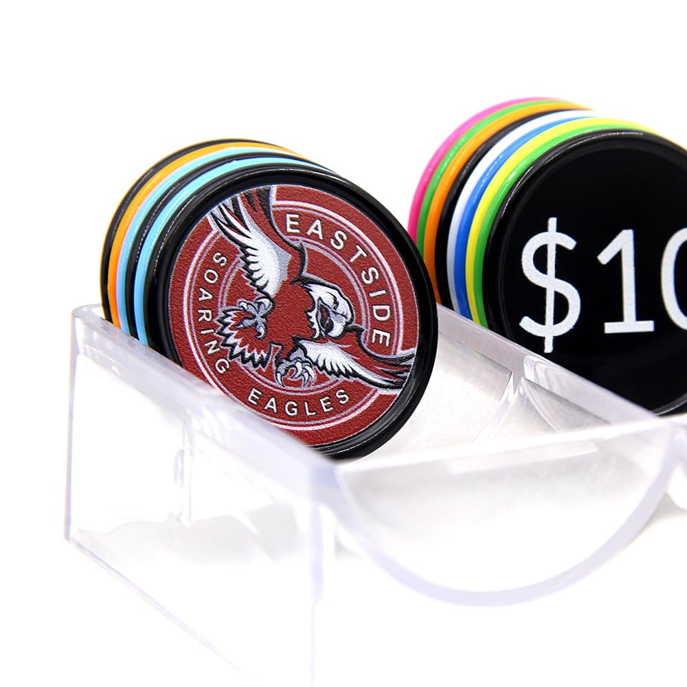 Nurlean 200-1000 Pieces Custom Plastic Chips Drink Tokens for bar, 37mm 1.45in,Imprinted with Your Personalized Logo and Text