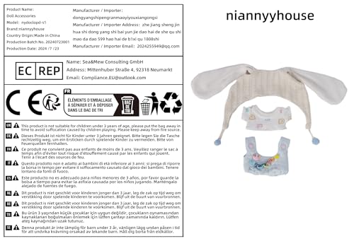 niannyyhouse 10cm 20cm Plush Doll Clothes Knit Cap T-Shirt Strap Pants Soft Stuffed Plush Toy Dress Up Accessories (Blue, 20cm)
