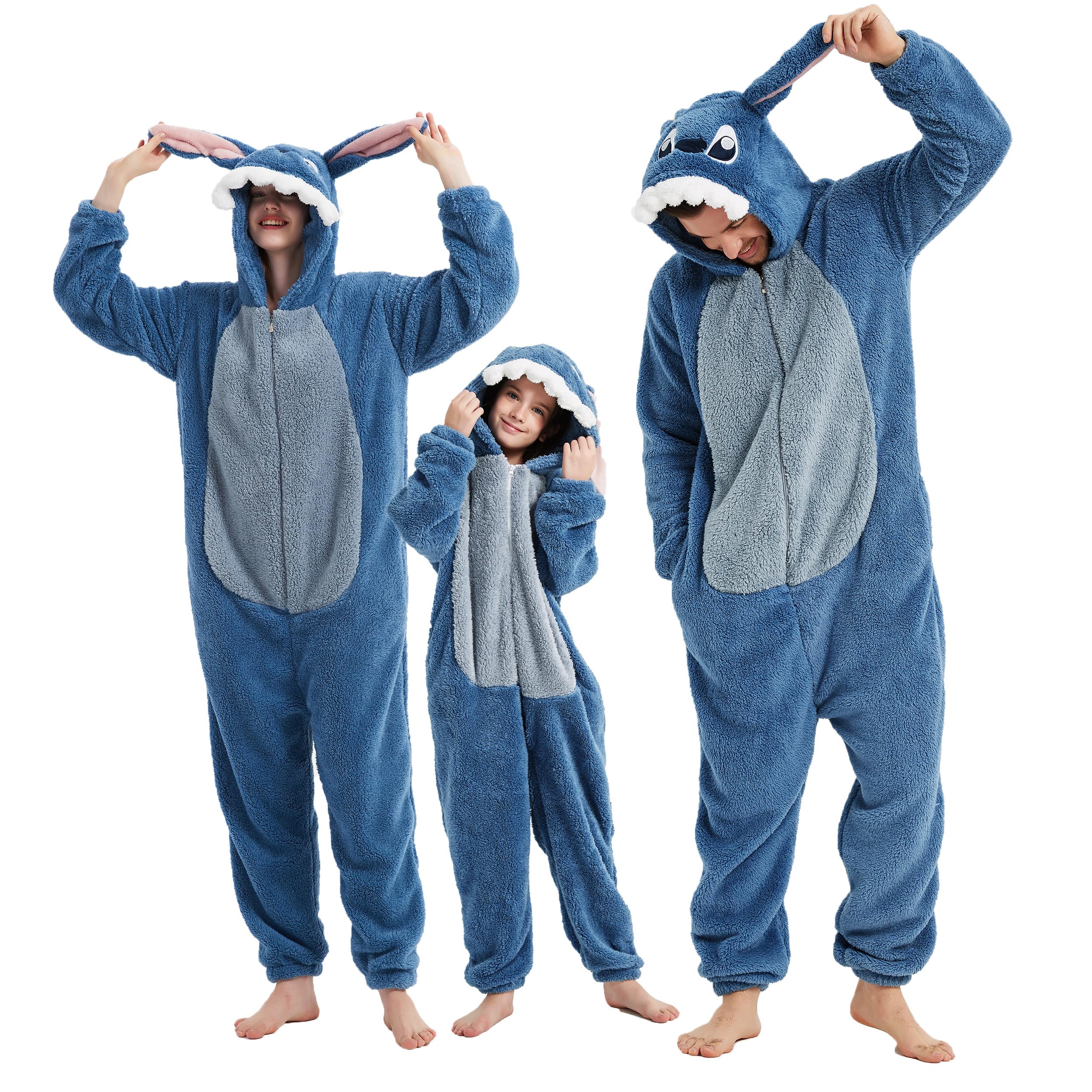 III HHONS Animal Onesie Women Men Cartoon Costume Pajamas Cosplay Unisex Onesies for Halloween