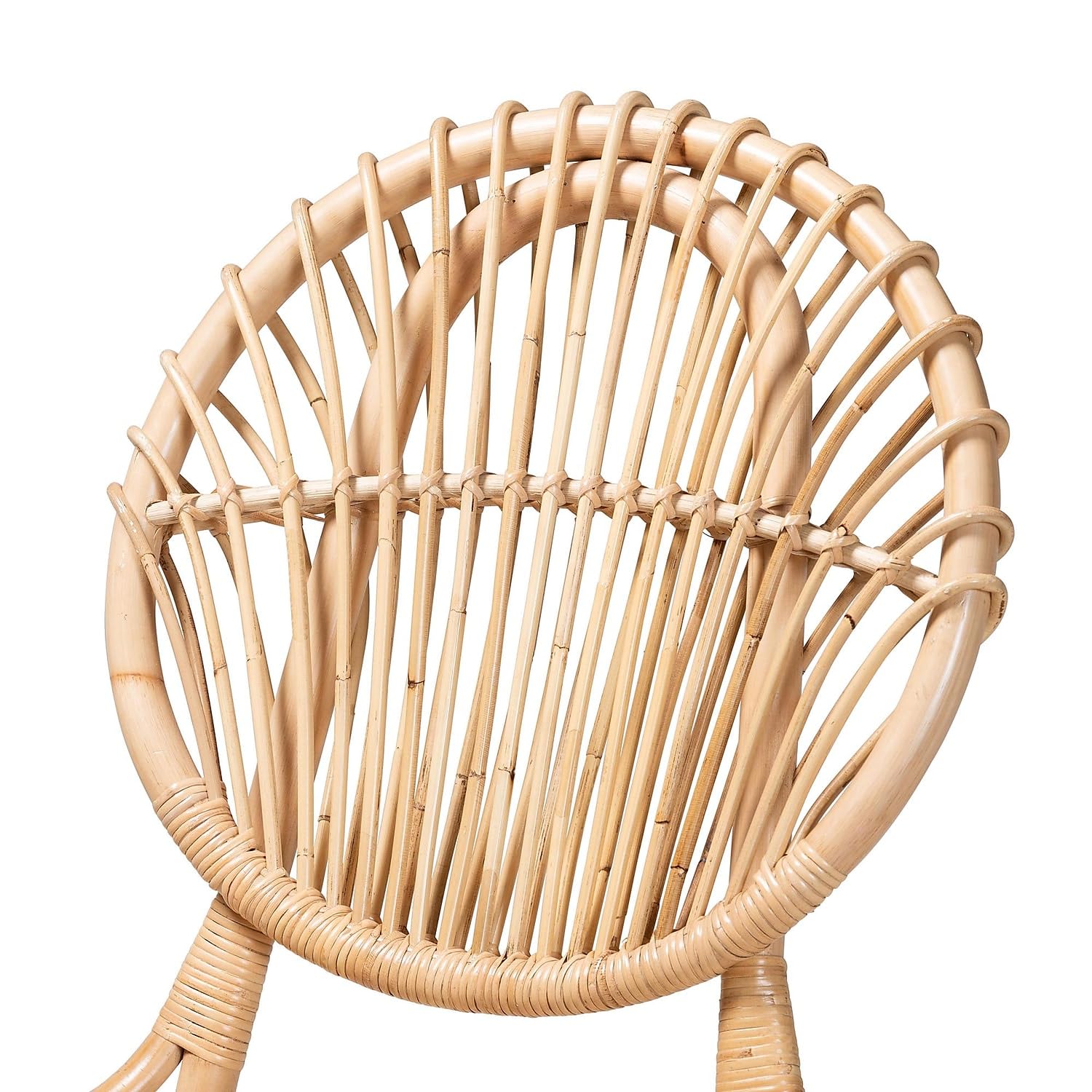 Bali & pari Iris Modern Bohemian Natural Brown Rattan Dining Chair