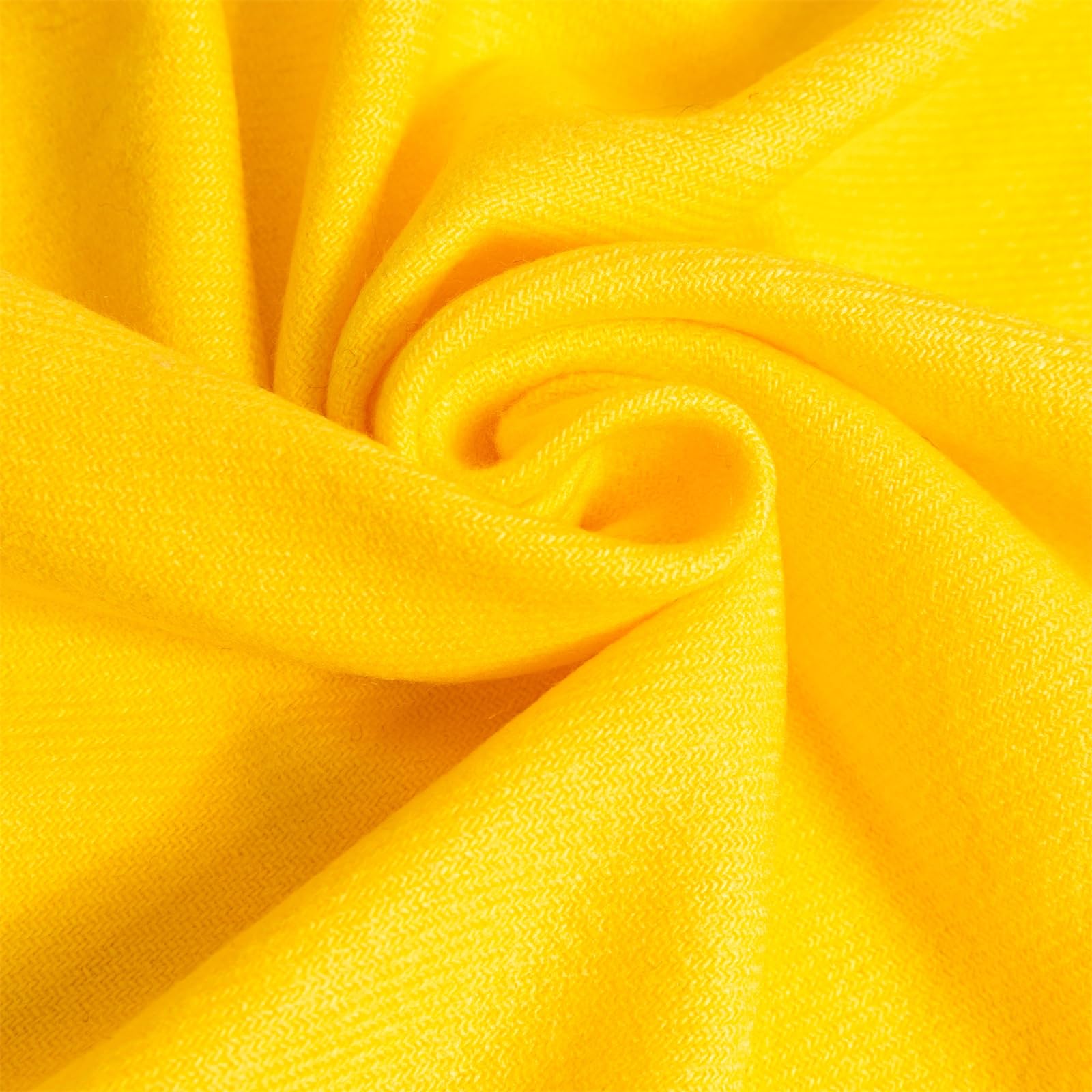 AUSEKALY Scarf For Men Women Neck Scarf Plaid Winter Scarf Fall Softest Classic Warm Bright Yellow