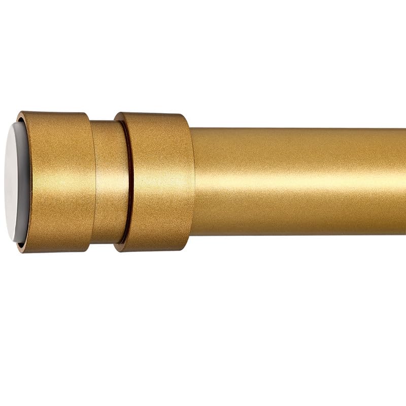 Tension Shower Curtain Rod Adjustable 47 to 56 inch - Spring Tension Shower Rod, Gold