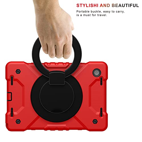 Tablet Case Cover Tablet Case Compatible with Samsung Galaxy TAB A8 10.5 X200/X205(2021),Kids Durable Shockproof Protective Cover, with Folding Handle Stand, Rotating Kickstand,Carrying Shoulder Strap