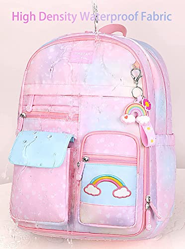 Rcuyyl Cute Backpack Elementary Bookbags Middle School bags Waterproof Bookbag Multifunction Casual Daypack Laptop Travel Bag