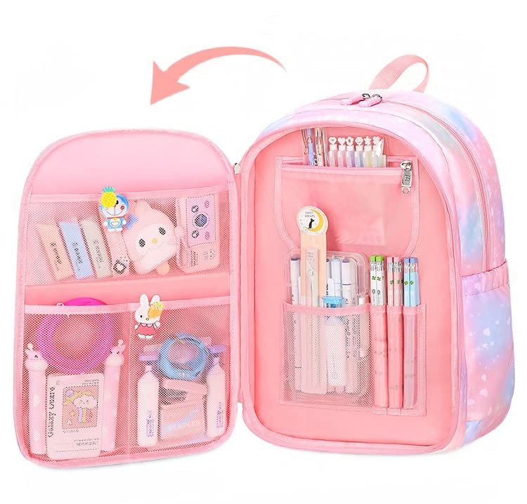 Rcuyyl Cute Backpack Elementary Bookbags Middle School bags Waterproof Bookbag Multifunction Casual Daypack Laptop Travel Bag