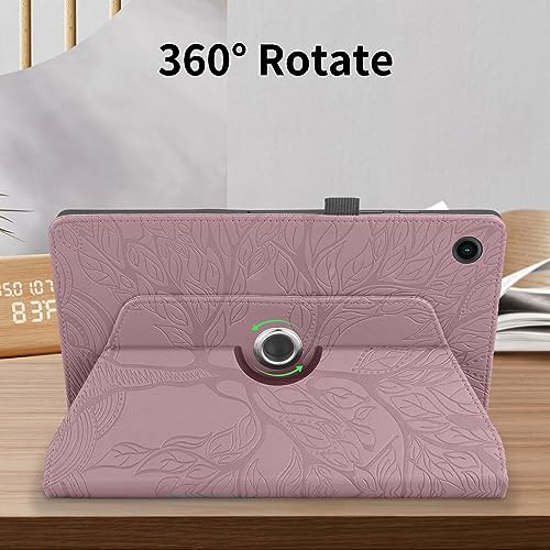 Tablet Case Cover Compatible With Samsung Galaxy Tab A8 10.5-Inch 2021 (SM-X200/X205/X207) Tablet Case 360 Degree Rotating Stand Foldable Tablet Case Tree Of Life Embossed Shell Full Protective Case (