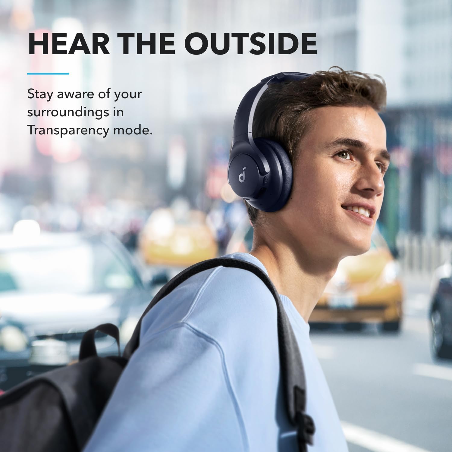 soundcore by Anker Q20i Hybrid Active Noise Cancelling Headphones, Wireless Over-Ear Bluetooth, 40H Long ANC Playtime, Hi-Res Audio, Big Bass, Customize via an App, Transparency Mode (Renewed)
