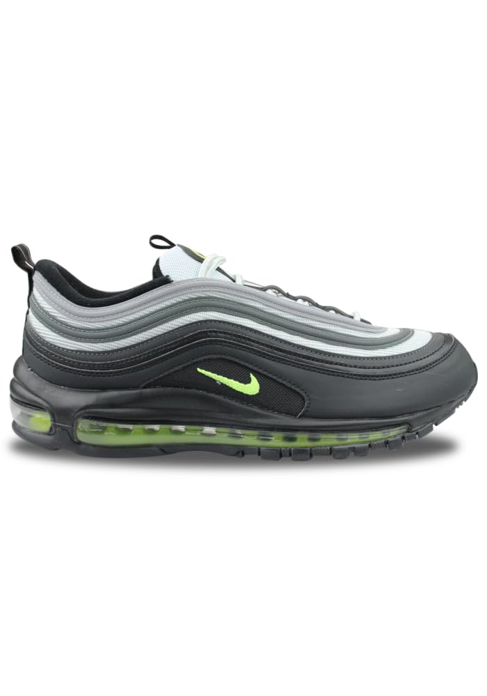 Nike Men's Air Max 97 shoes, Pure Platinum/Volt-black-white, 12.5
