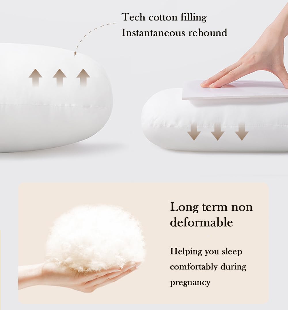 Echueuey Pregnancy Pillows,Pregnancy Pillows for Sleeping –Maternity Pillow, Side Sleeper Pregnancy Pillow,Pregnancy Wedge Pillows Green
