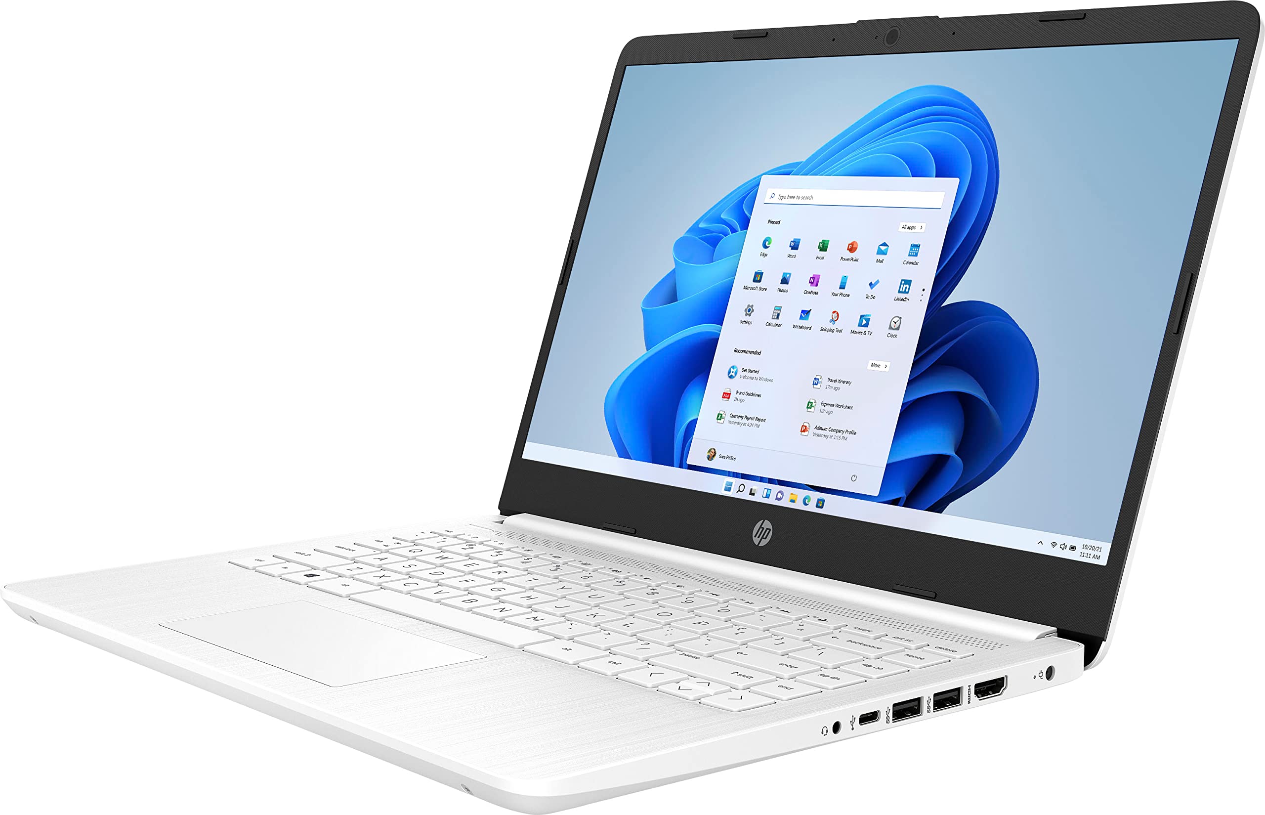 HP 14" Ultral Light Laptop for Students and Business, Intel Quad-Core N4120, 8GB RAM, 192GB Storage(64GB eMMC+128GB Micro SD), 1 Year Office 365, Webcam, HDMI, WiFi, USB-A&C, Win 11 S (Renewed)