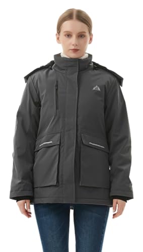 MOERDENG Women's Waterproof Winter Snow Coat Windproof Ski Jacket Hooded Snowboarding Jackets