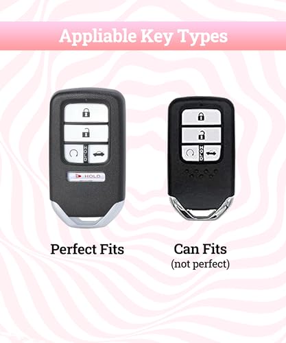 Zlirfy Key Fob Cover,Car Key Case Shell,Car Accessories Key Shells,Soft TPU Key Case Protection,Key Shell Case with Keychain for Women,Full Protection Car Key Cover (for Honda a)