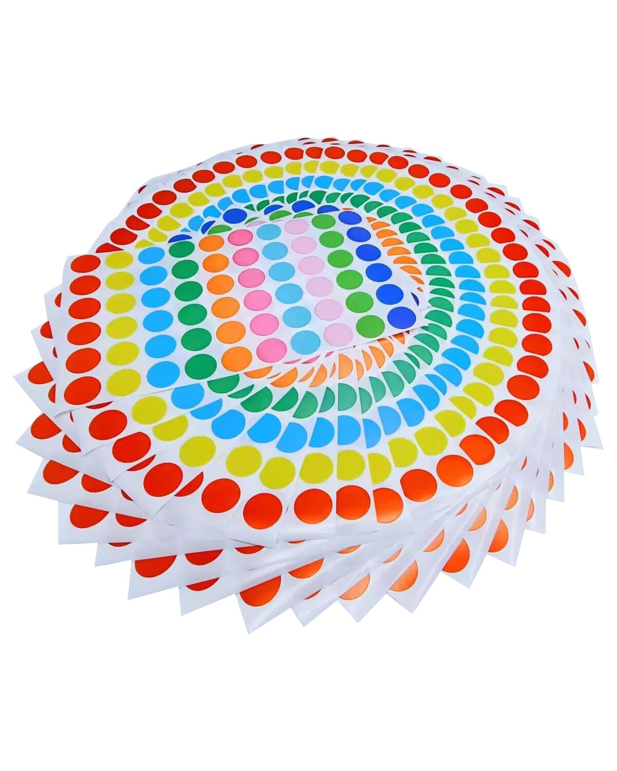 Colored Dot Stickers Round 0.75 inch Coded Labels 3000 Pieces 10 Color Awards Office Classroom Garage Sale
