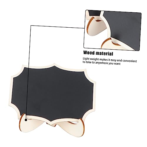 WOFASHPURET 10pcs Wood Decor Wedding Decoration Dining Room Table Decor Place Sign Message Board Signs Table Numbers Blackboard Display Chalkboards Message Board Ornament Mini Blackboard Easel