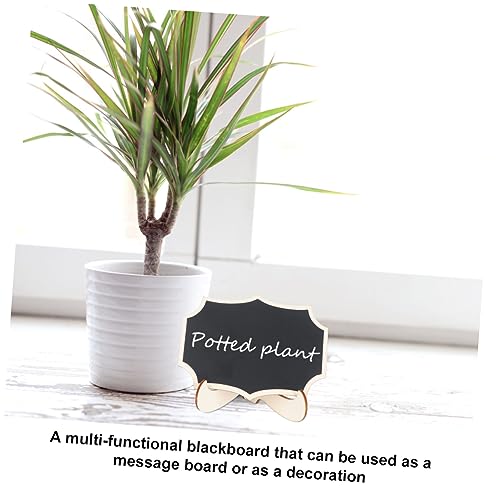 WOFASHPURET 10pcs Wood Decor Wedding Decoration Dining Room Table Decor Place Sign Message Board Signs Table Numbers Blackboard Display Chalkboards Message Board Ornament Mini Blackboard Easel