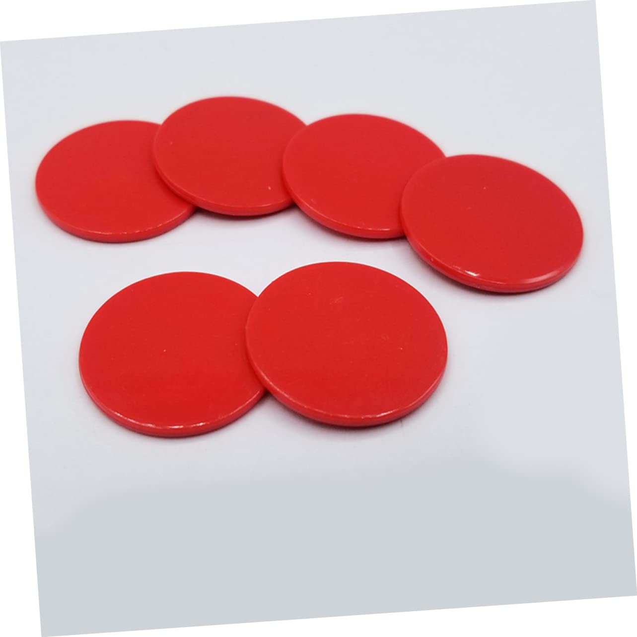 Gogogmee 100Pcs Colored Round Game Chips Acrylic Counting Chips for Bingo Board Games and Party Supplies