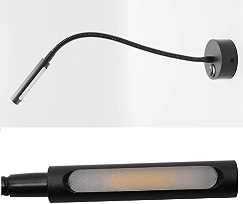 Cordless Wall Sconce LED Bed Reading Light 3W Bed Lamp Wall Mounted Reading Lamp Working Lamp Wall Mount Sconces Light with Switch Bedside Lamp with Flexible Gooseneck for Headboards, Home Office, Stu
