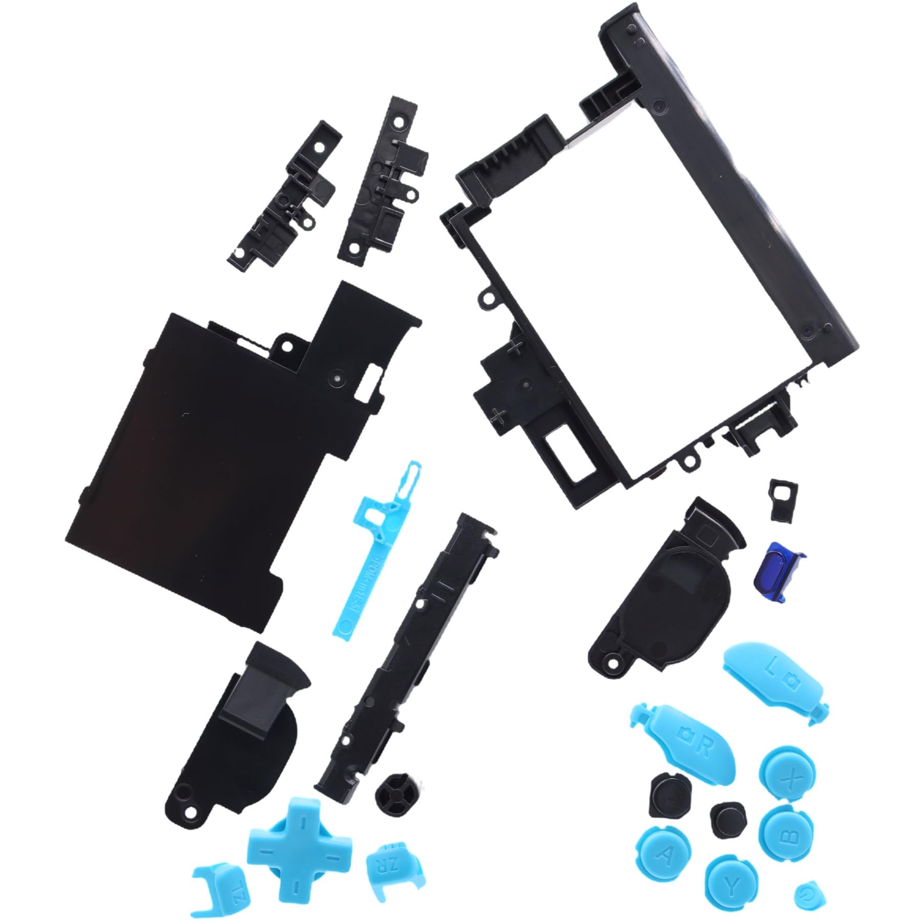 Deal4GO Full Housing Shell kit Case Cover w/All Buttons Set Replacement for Nintendo 2DS XL/New 2DS LL 2017 Console (Black)