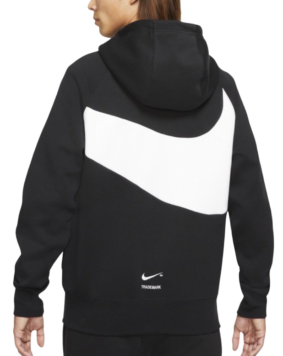 Nike Men's Swoosh Tech Fleece Pullover Hoodie (Standard, Large, Black)