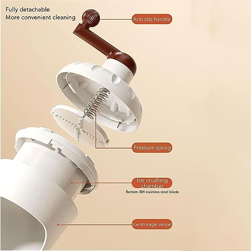 DIY Manual Shaved Ice Chopper, with 4 Ice Cube Molds, Snowcone Maker Thick Blade, Safe and Labor Saving, Snowcone Maker, Making Snowcones Ice Cream and Slushy