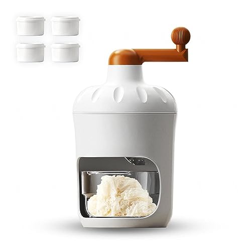 DIY Manual Shaved Ice Chopper, with 4 Ice Cube Molds, Snowcone Maker Thick Blade, Safe and Labor Saving, Snowcone Maker, Making Snowcones Ice Cream and Slushy