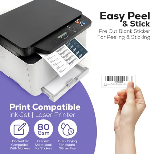 HapiChrom - Address Labels - 1x2-5/8 inch, 1500 Labels, 50 Sheets, 30 Labels per Sheet - Laser & Inkjet Printer Labels - Shipping Labels - Labels for Printer - Mailing Labels - Printable Labels