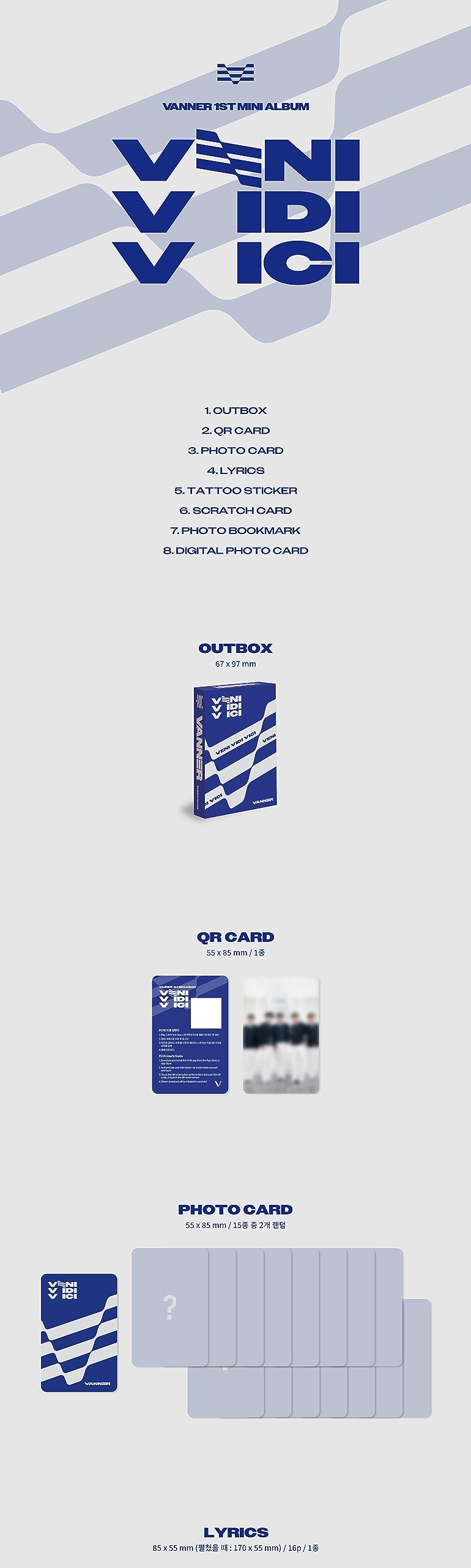 VANNER VENI VIDI VICI 1st Mini Album Full 3 Verion SET Vicotry Vanner Version+Voyage of Dreams Version+PLVE Version+Tracking Sealed