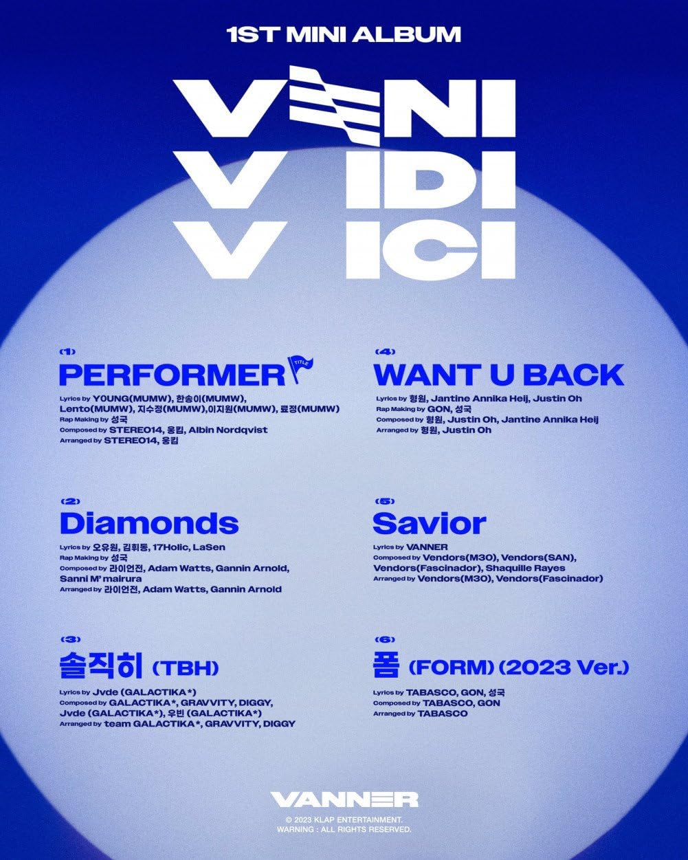 VANNER VENI VIDI VICI 1st Mini Album Full 3 Verion SET Vicotry Vanner Version+Voyage of Dreams Version+PLVE Version+Tracking Sealed