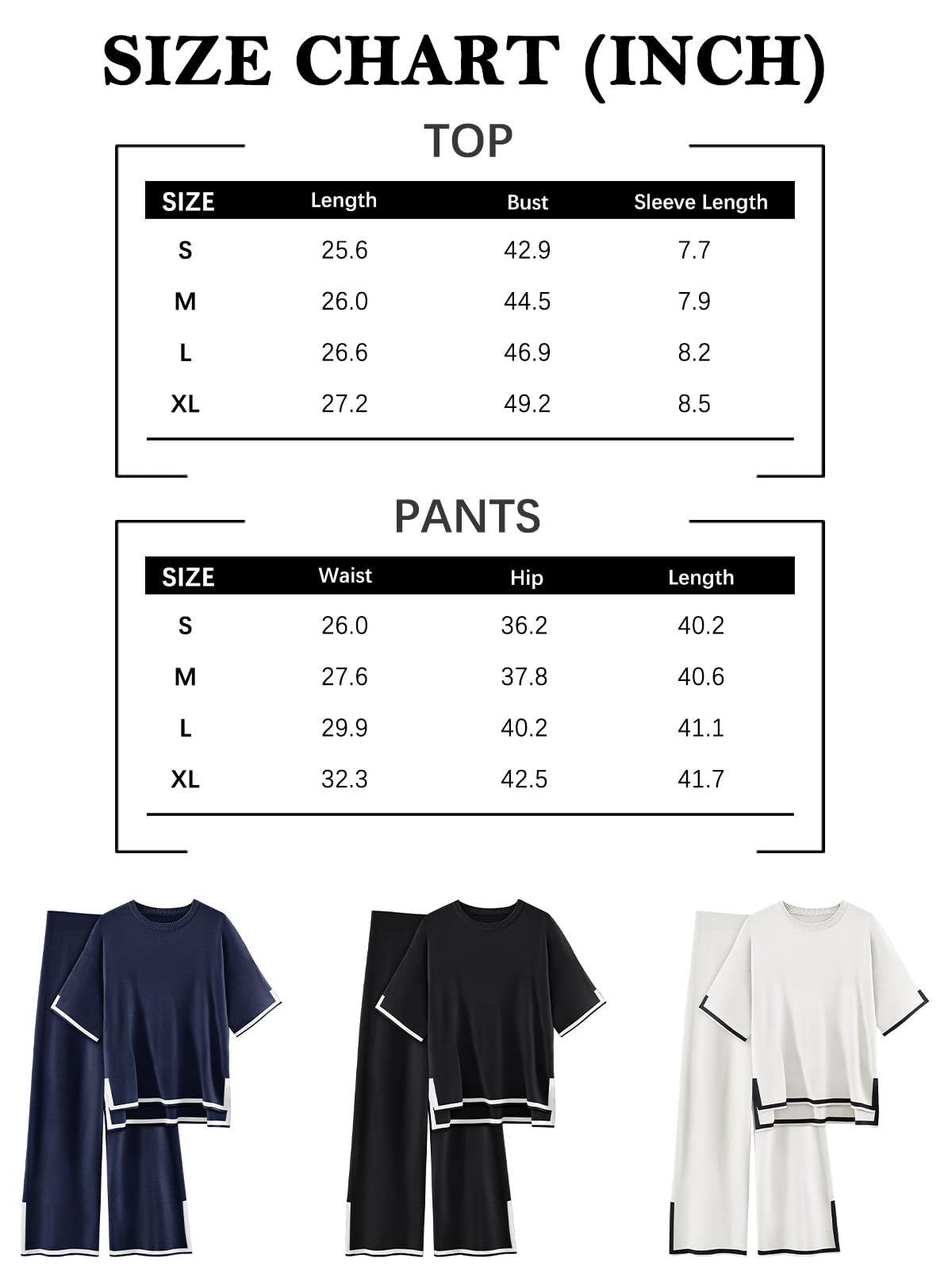 LILLUSORY 2 Piece Women Two Piece Lounge Travel Outfits Matching Going Out Knit 2024 Summer Fall Loungewear Sweat Suits Casual Pants Sets Vacation Sweatsuits