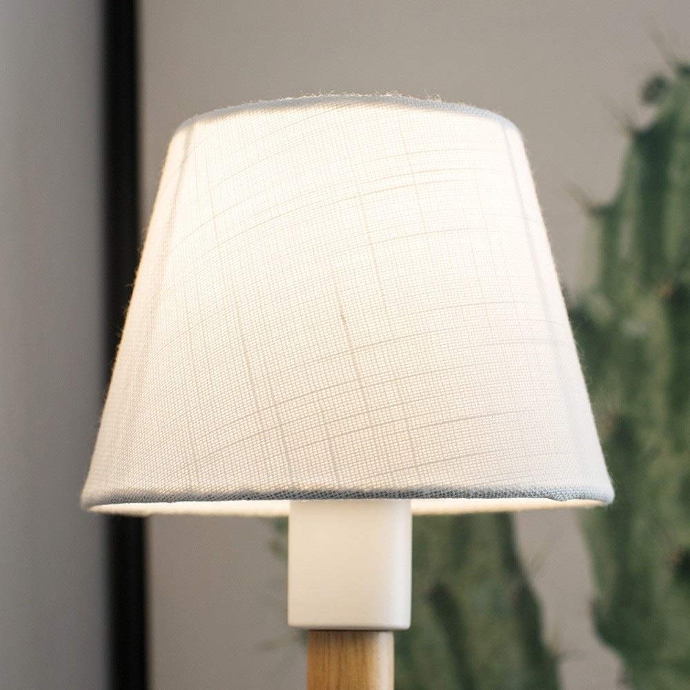 MIMMIC Wooden Wall Light Sconce with Cord E14 Base Contemporary Style Lamp Fixture for, Closet, Guest Room Hall Night Lighting Reading Lamp Cloth Shade Luminaire Decoration Luxury