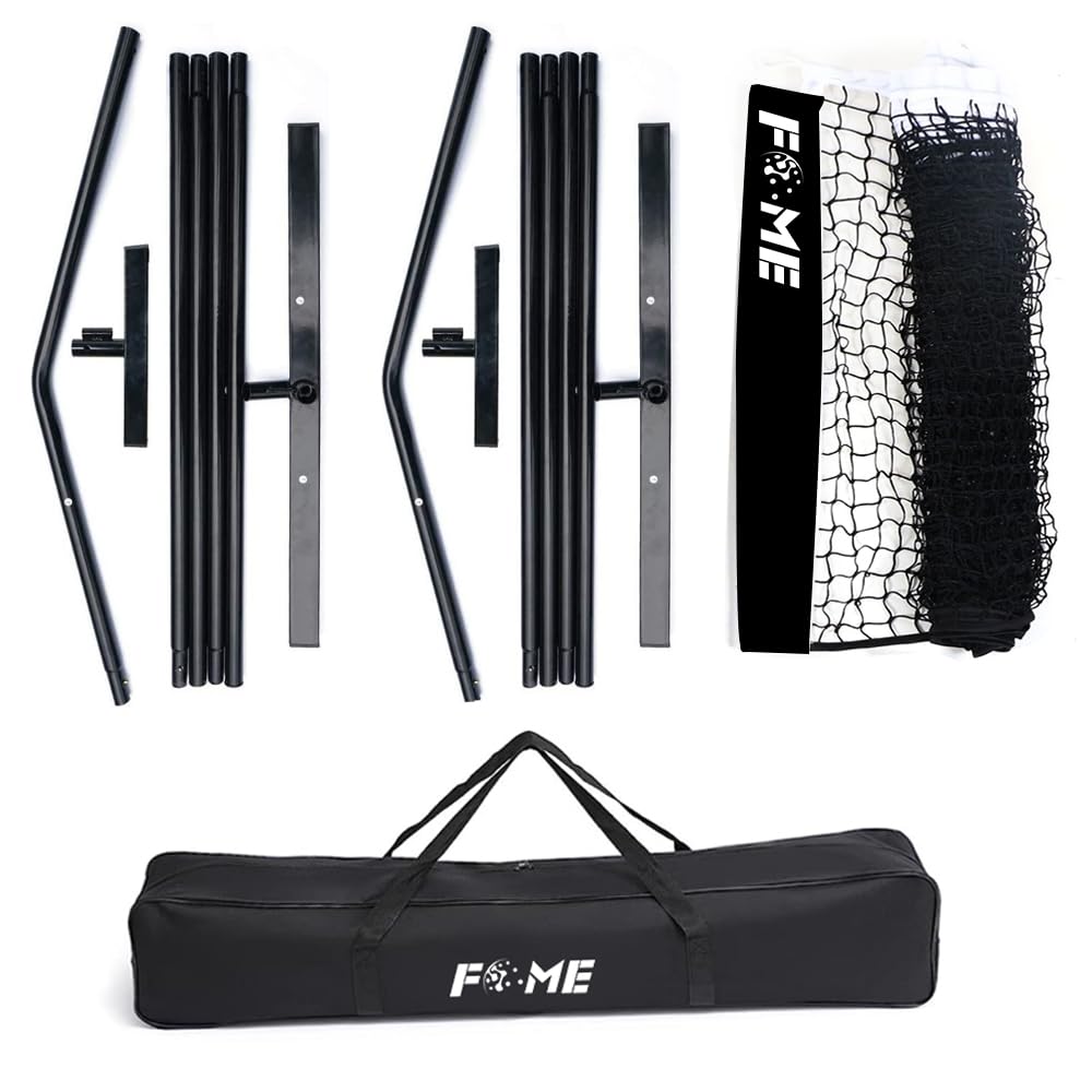 Portable Pickleball Net System, FOME 22 FT Pickleball Net Portable Outdoor Regulation Size Pickleball Nets and Accessories with Carry Bag Steady Steel Frame Strong PE Pickle Ball Net