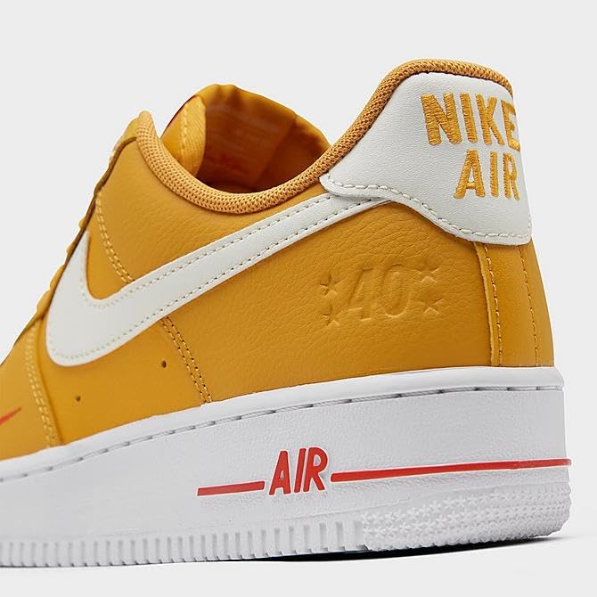 Nike AIR Force 1 '07 SE Women's Sohes (Yellow Ochre/Sail-White/Team Orange, Numeric_11_Point_5)