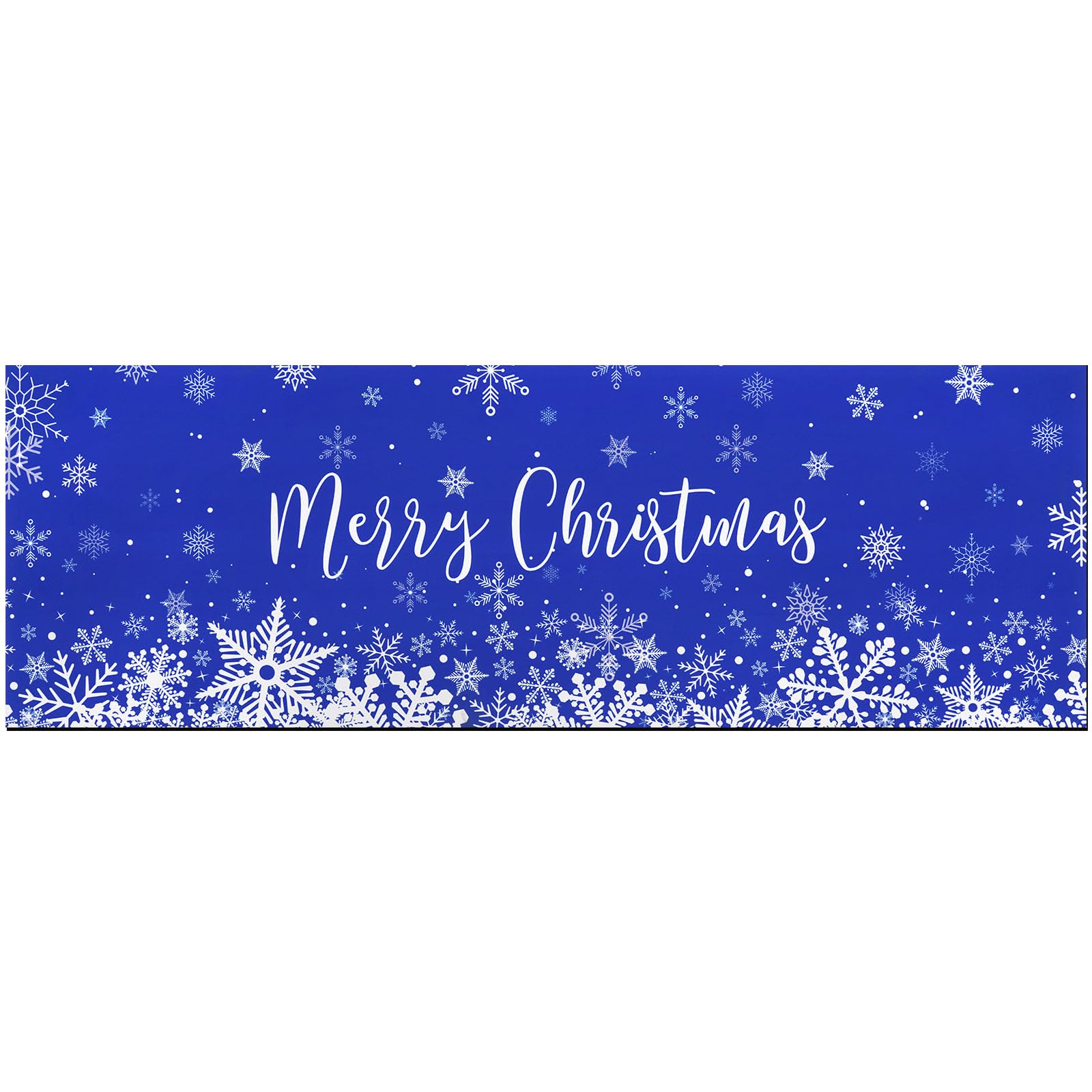 ASPMIZ Christmas Hallway Runner Rug, Winter Snowflake Laundry Room Rug Runner Non Skid Rubber Xmas Snow Entrance Mat Blue, Christmas Decorations Floor Comfort Mat for Hallway Entryway, 20 x 60 Inches