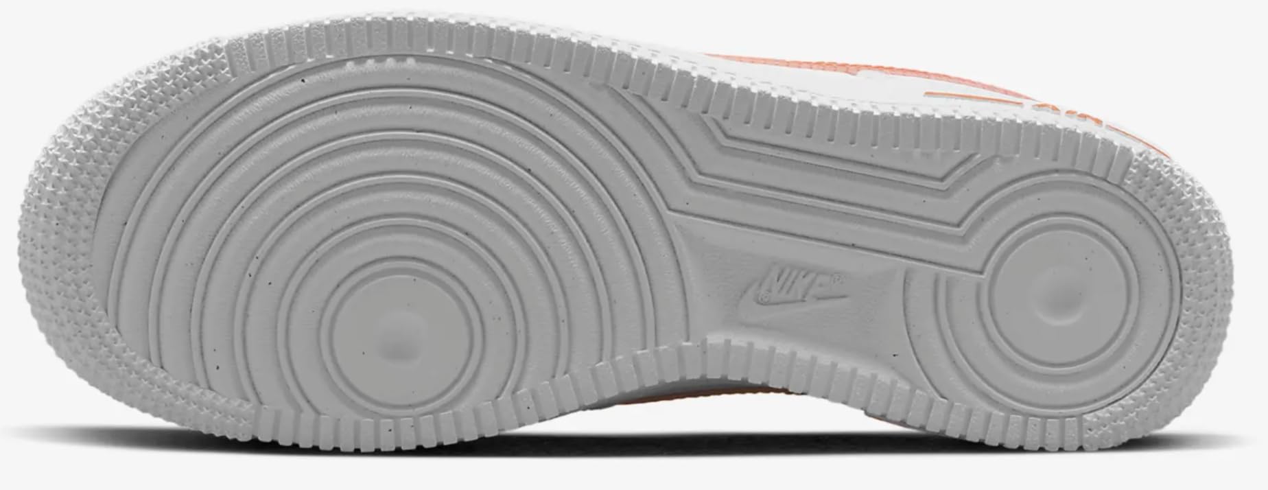 Nike Big Kid's Air Force 1, White/Safety Orange, 7 Big Kid