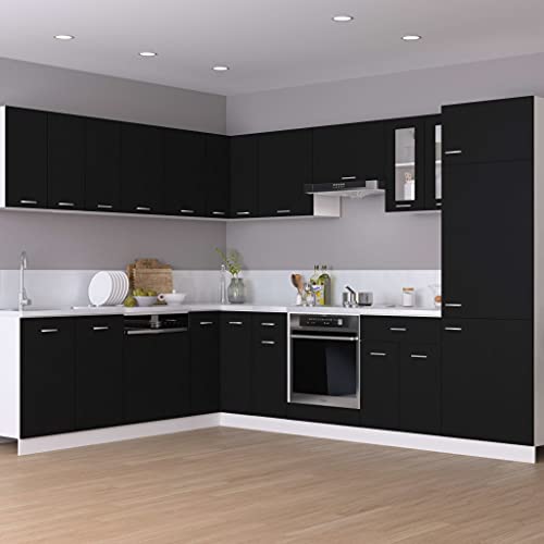 MataldeOven Cabinet Black 23.6"x18.1"x32.1" Engineered Wood-19189