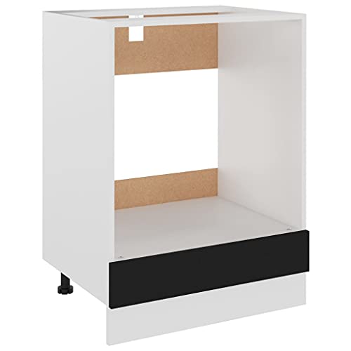 MataldeOven Cabinet Black 23.6"x18.1"x32.1" Engineered Wood-19189