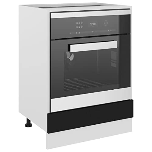 MataldeOven Cabinet Black 23.6"x18.1"x32.1" Engineered Wood-19189