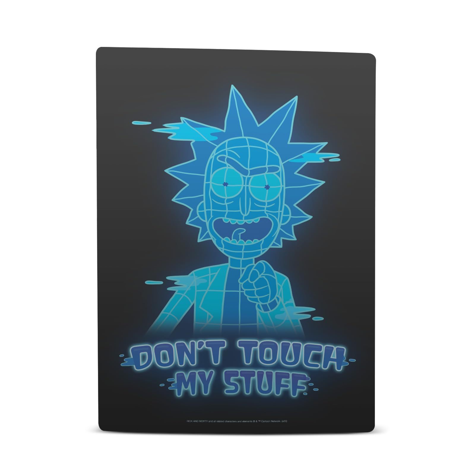 Head Case Designs Officially Licensed Rick And Morty Don't Touch My Stuff Graphics Vinyl Faceplate Sticker Gaming Skin Decal Cover Compatible With Sony PlayStation 5 PS5 Digital Edition Console